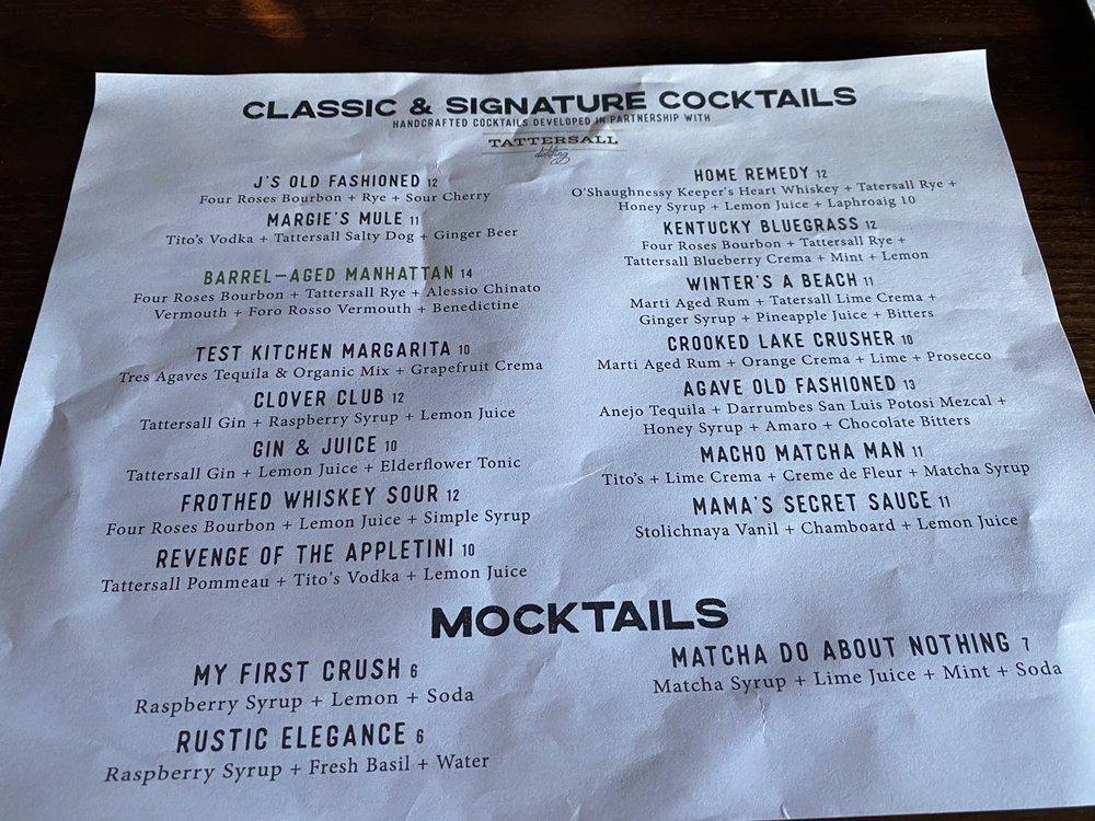 Menu at Margie's Kitchen & Cocktails pub & bar, Andover