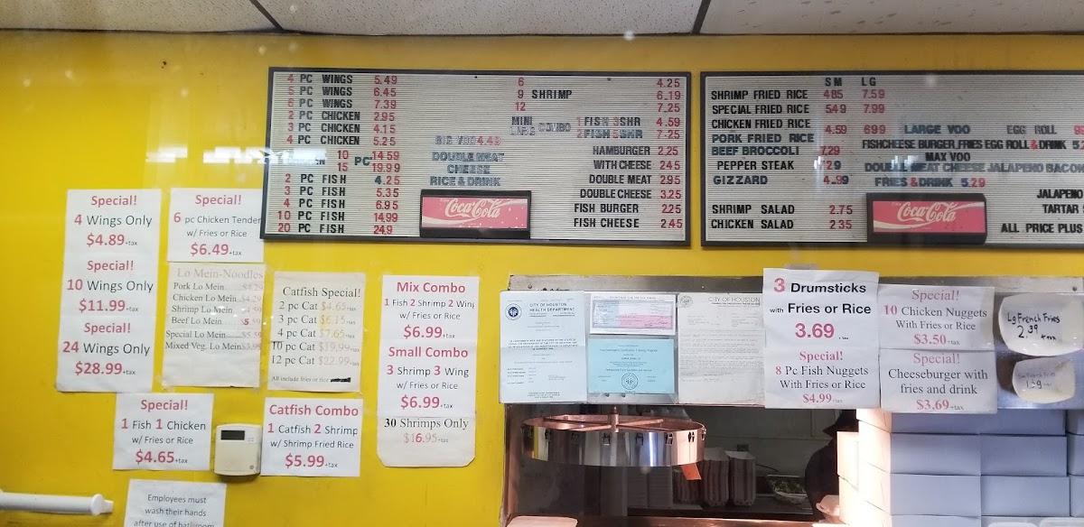 Menu at Chick N Chung restaurant, Houston