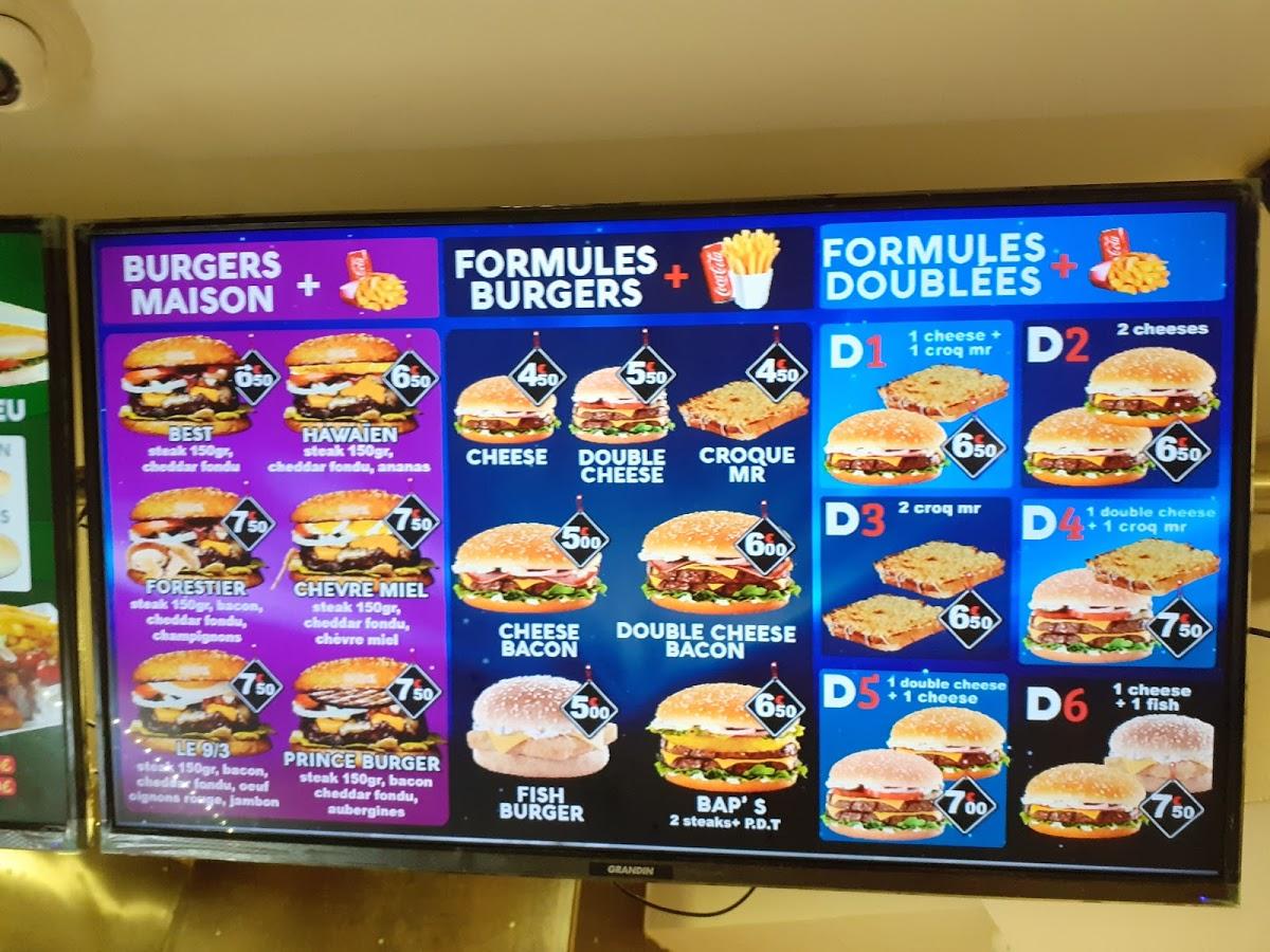 Carta del restaurante Le Prince Food, Sevran