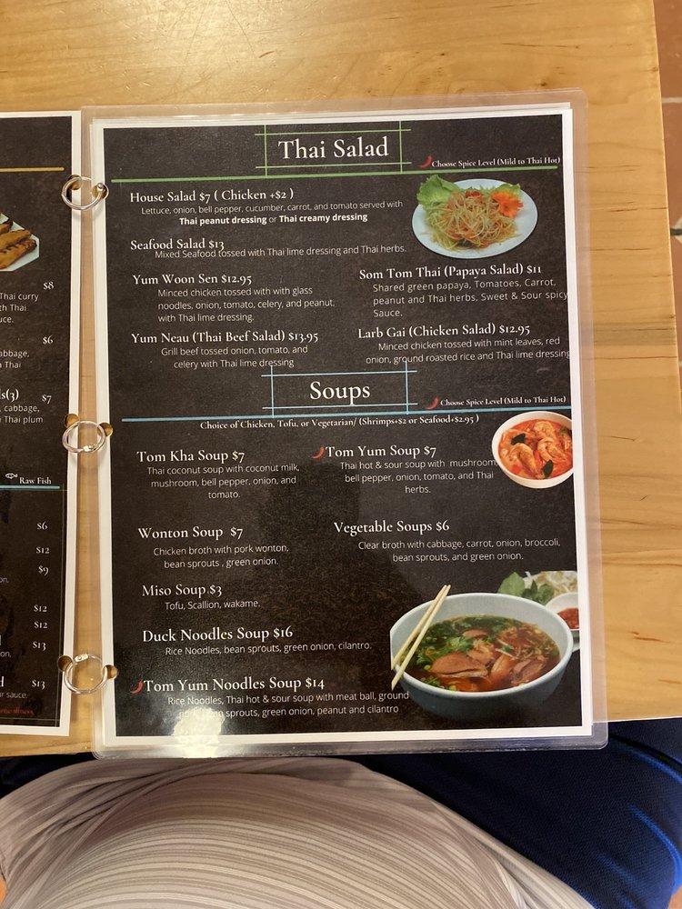 Menu at Elephant Thai Restaurant, South Charleston