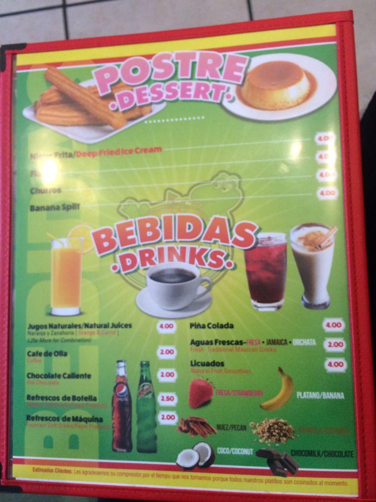 Menu at La Tortuga Loca restaurant, Wenatchee
