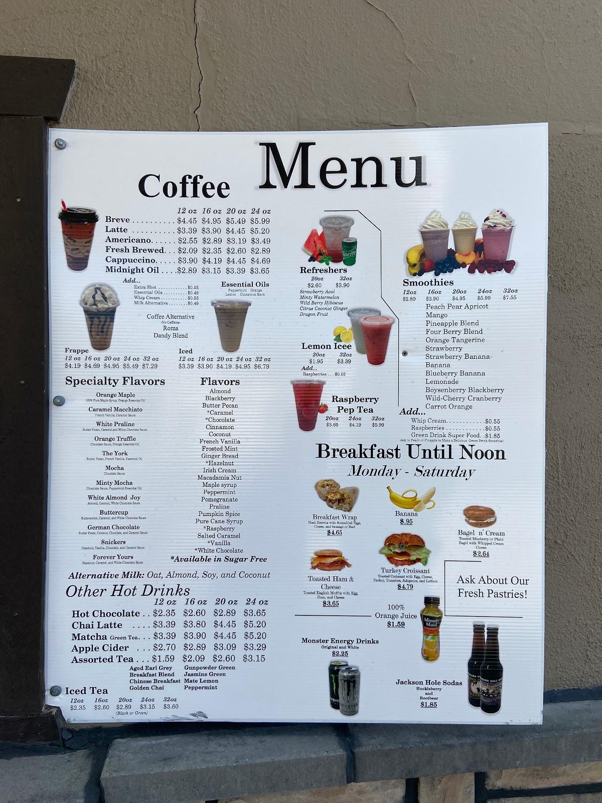 Menu at North Creek Espresso pub & bar, Beaver
