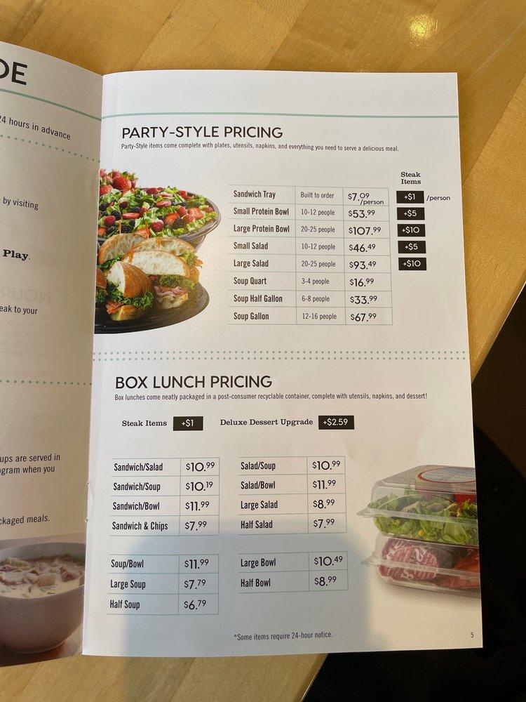 Menu at Café Zupas restaurant, Kildeer, N Rand Rd #101