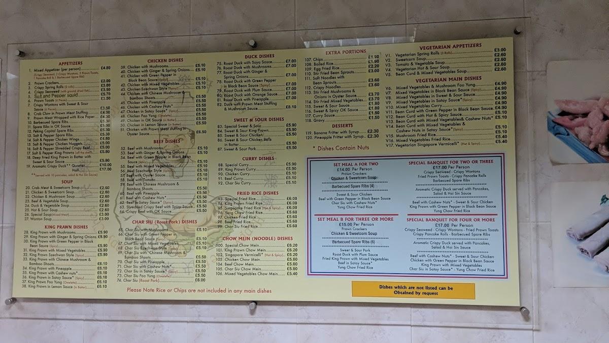 Menu at Happy Chef restaurant, Wetherby