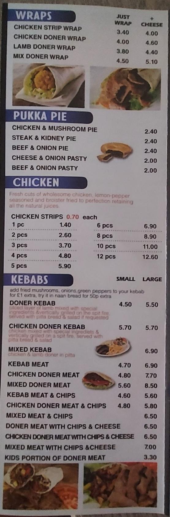 Menu at Superfry Leicester restaurant, Leicester