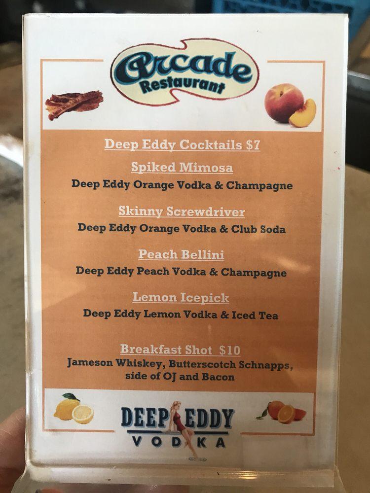 Menu at The Arcade Restaurant, Memphis