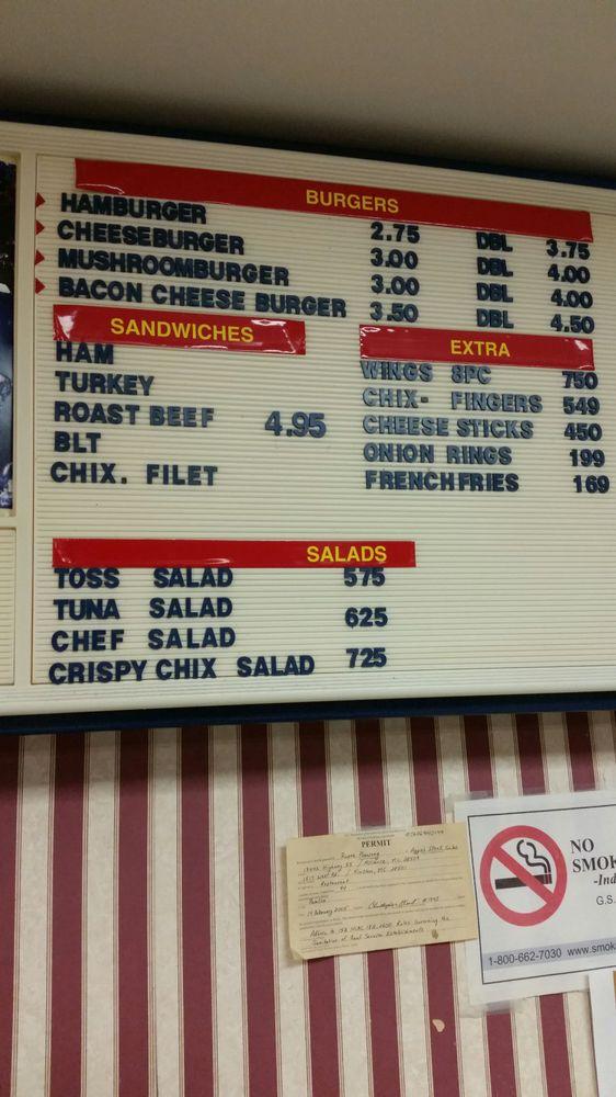Menu at Aggie's Steak & Subs steakhouse, Bayboro