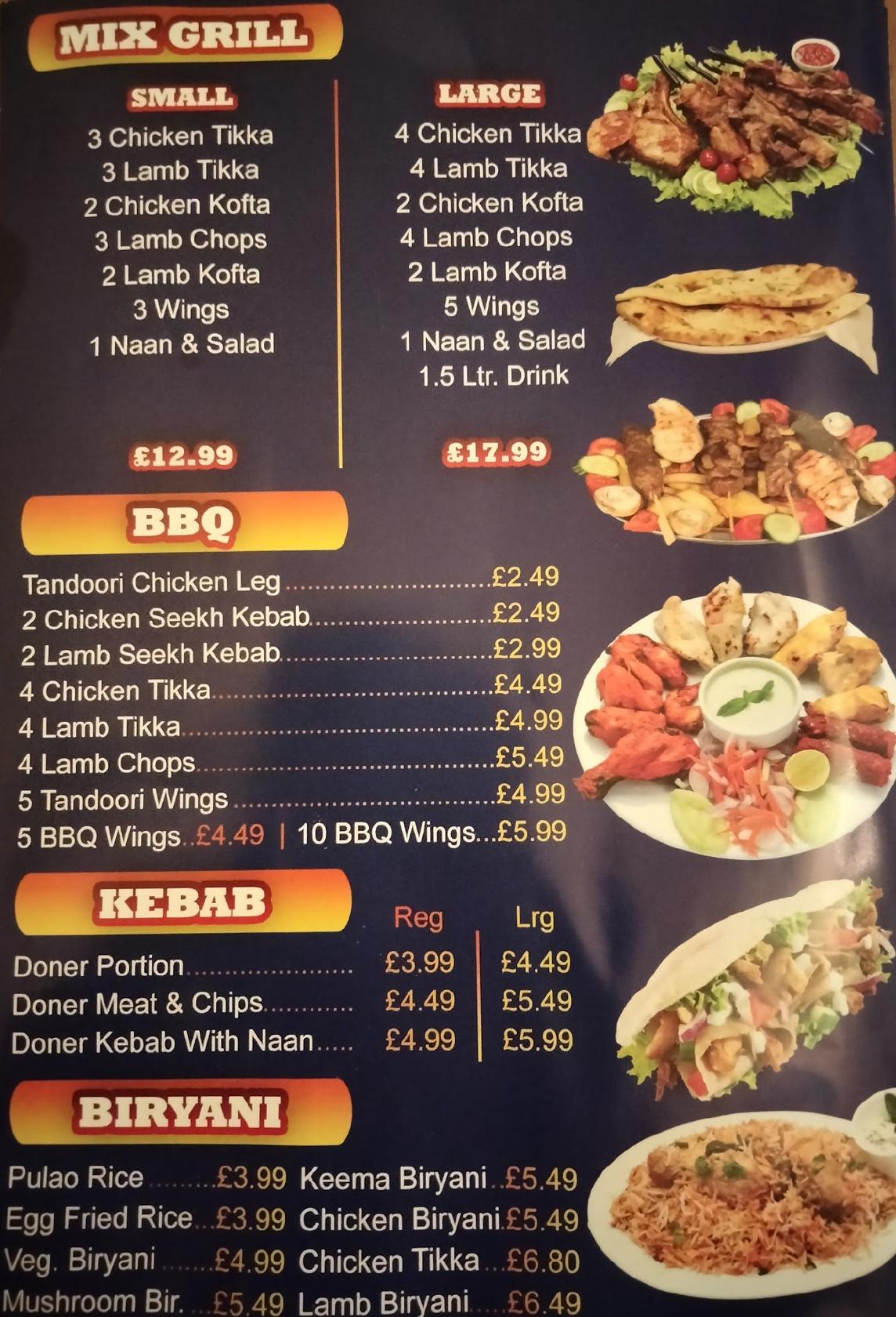 Menu at Flaming Crispy Chicken restaurant, Buckingham