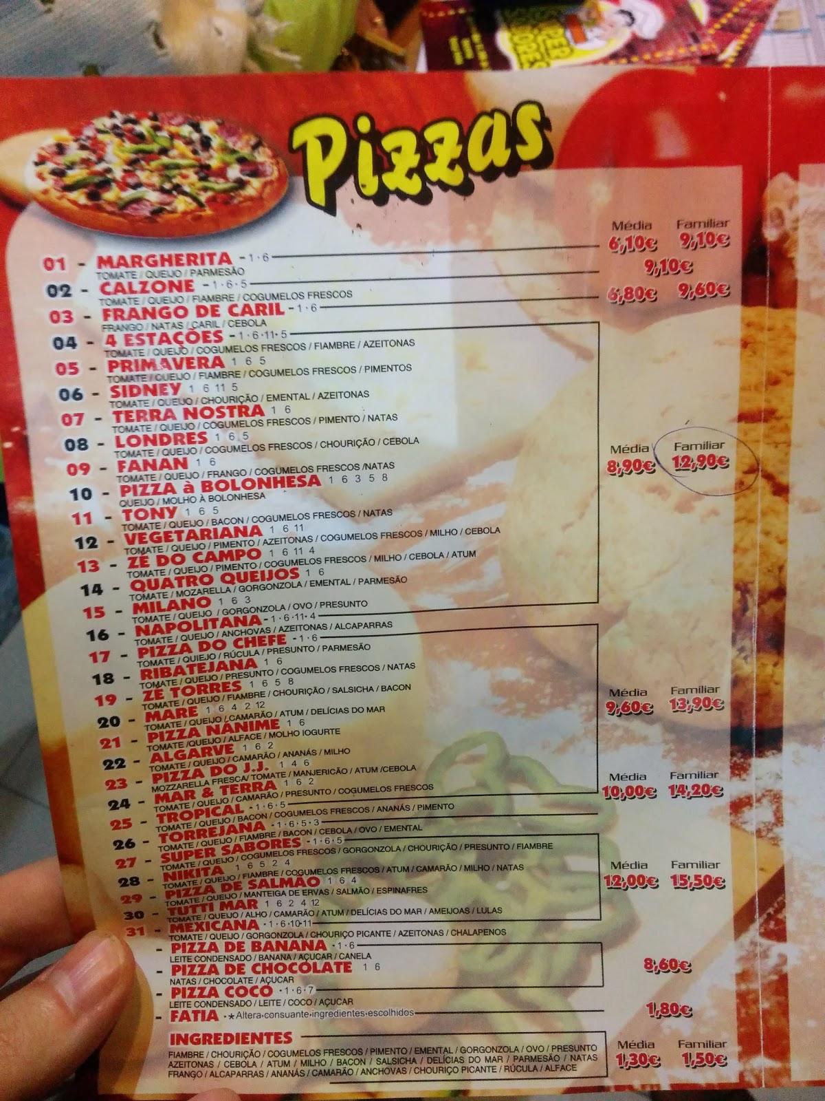 Menu em Super Sabores restaurante, Torres Novas