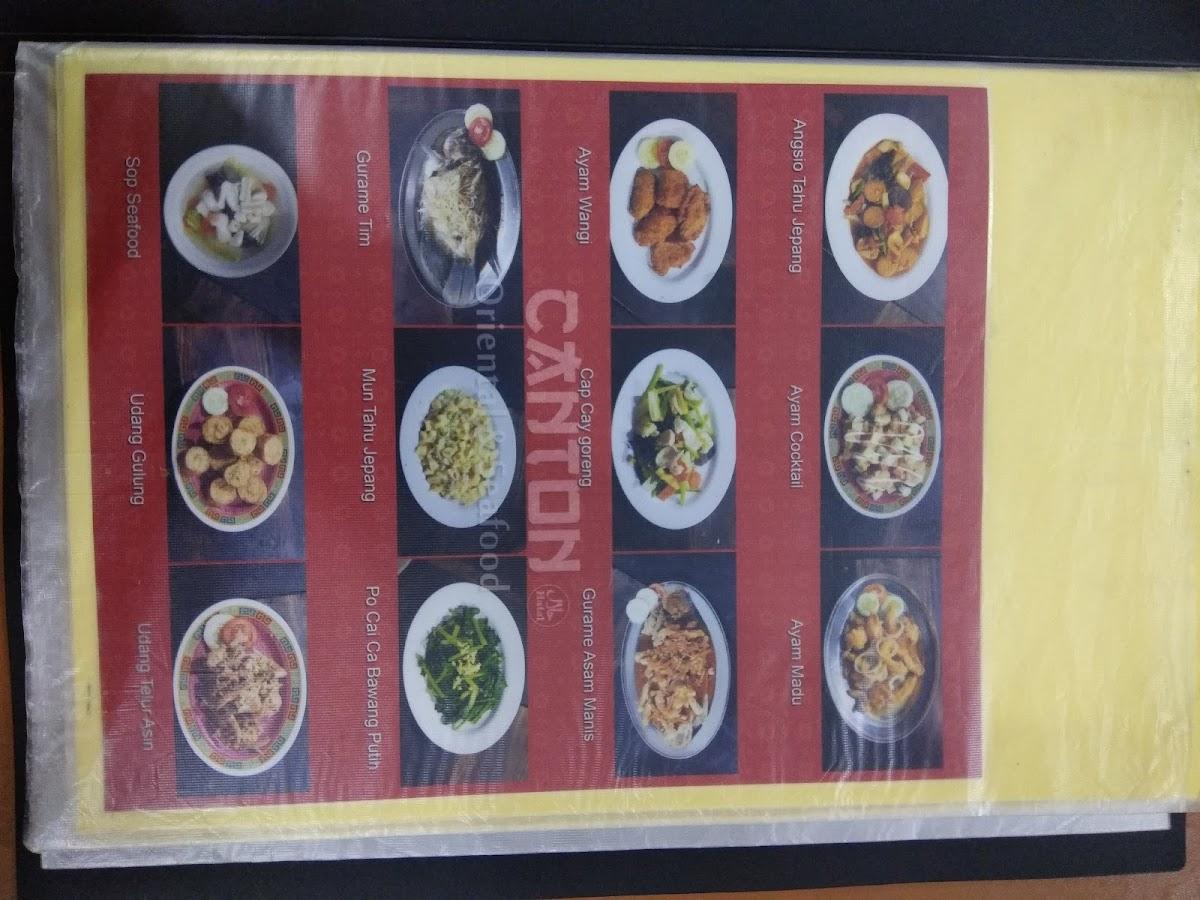 Menu at Canton Restaurant, Surakarta