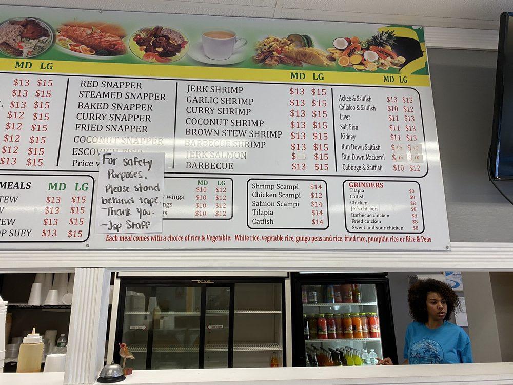 Menu at Jamaica Spice Paradise Restaurant, Springfield