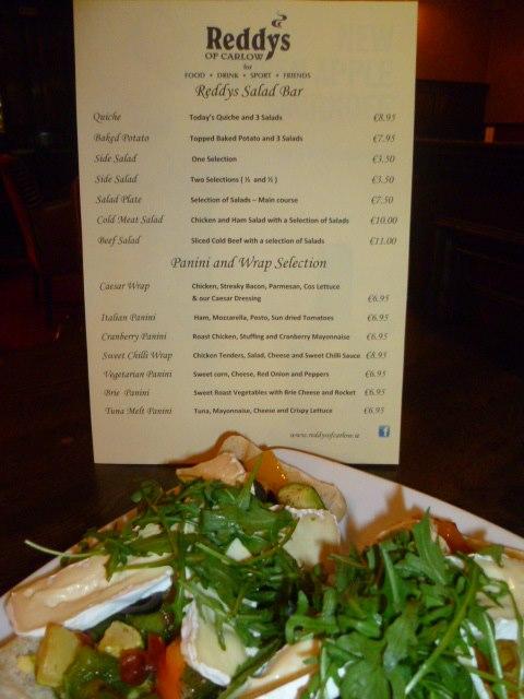Menu at Reddys of Carlow pub & bar, Carlow