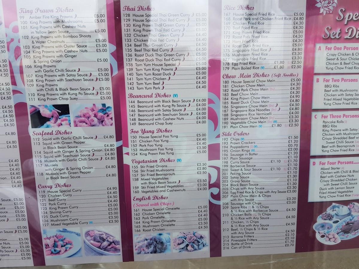 Menu at New River fast food, Caldicot