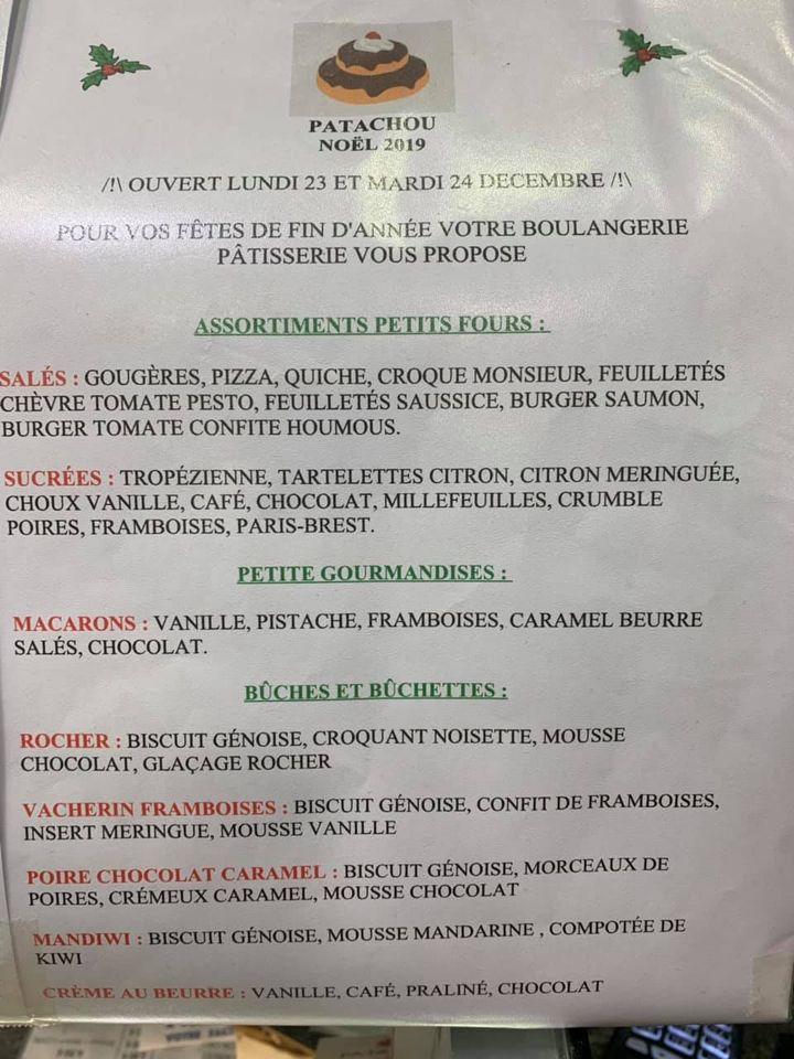 Menu at Boulangerie-Pâtisserie PATACHOU, Boulogne-Billancourt, 51 Rue ...