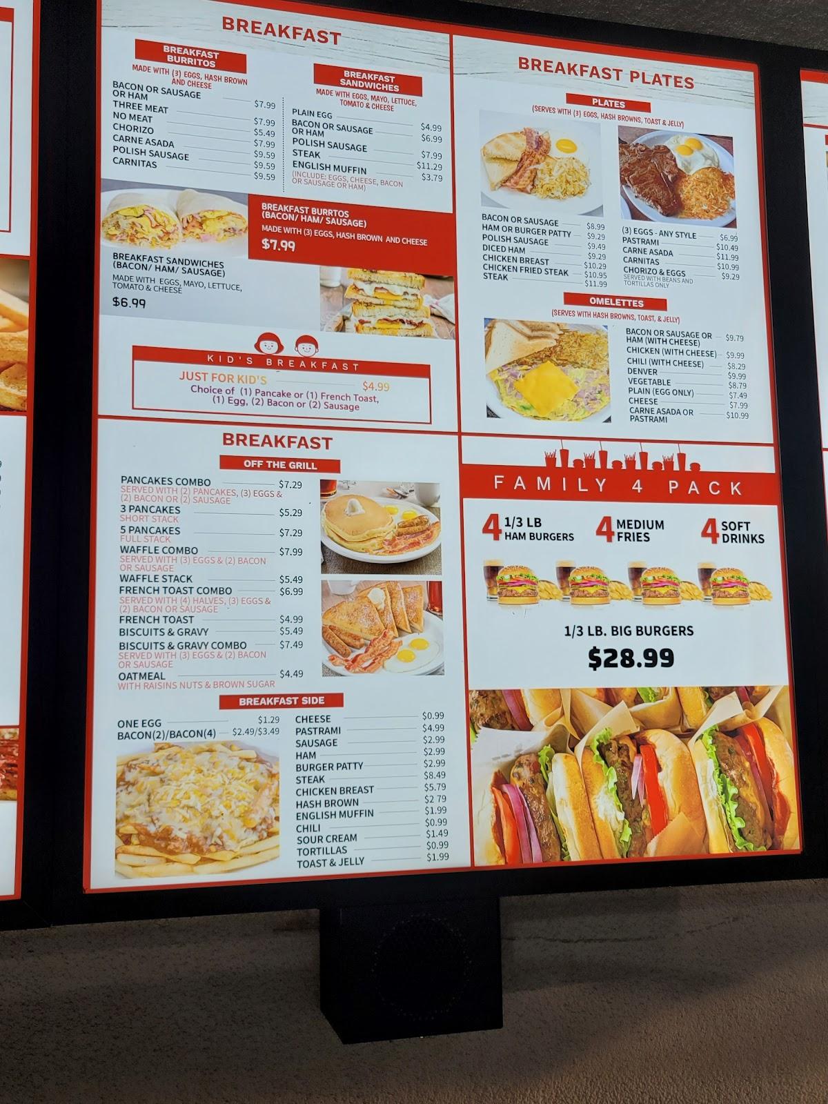 Menu at Douglas Burgers 23 restaurant, Lake Elsinore