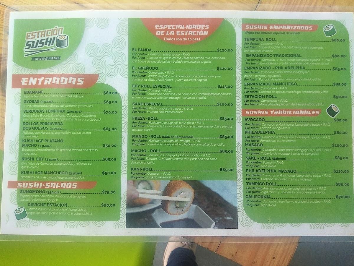 Carta del restaurante Estación Sushi Santa Filomena, Guadalajara, Av ...