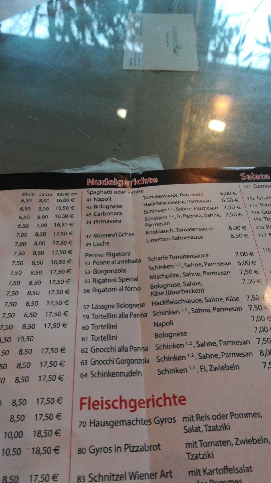Menu at Mag Fly Pizza Service, Bayreuth