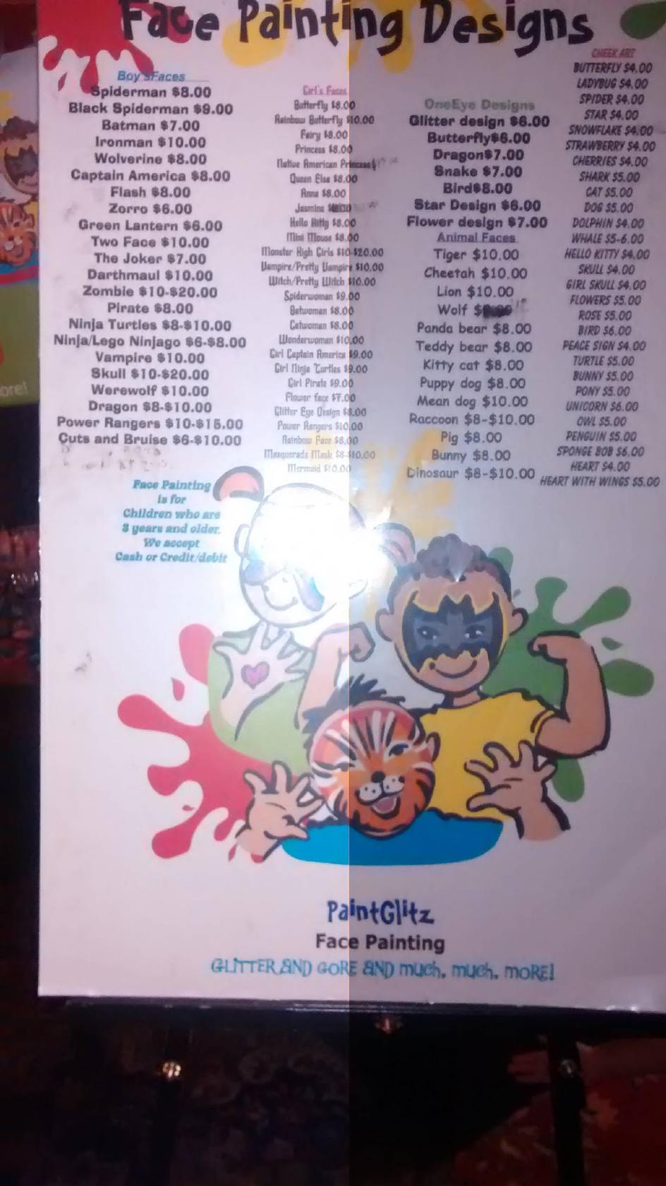 Carta del pub y bar Magic Time Machine, San Antonio