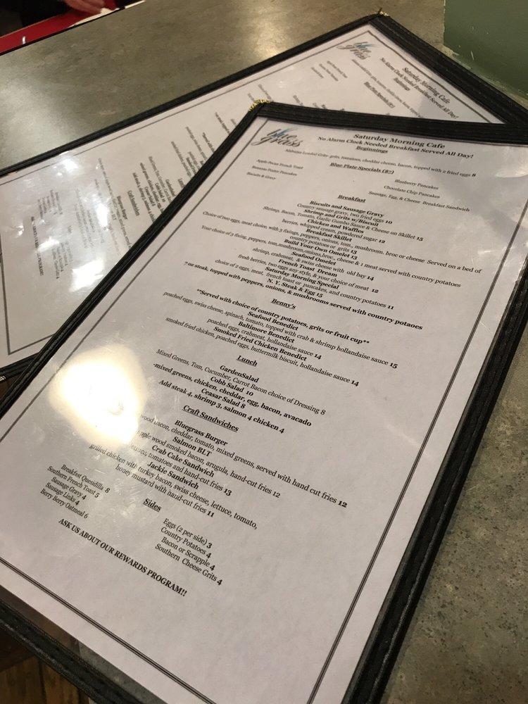 Menu at Saturday Morning Cafe, Baltimore, 236 S High St