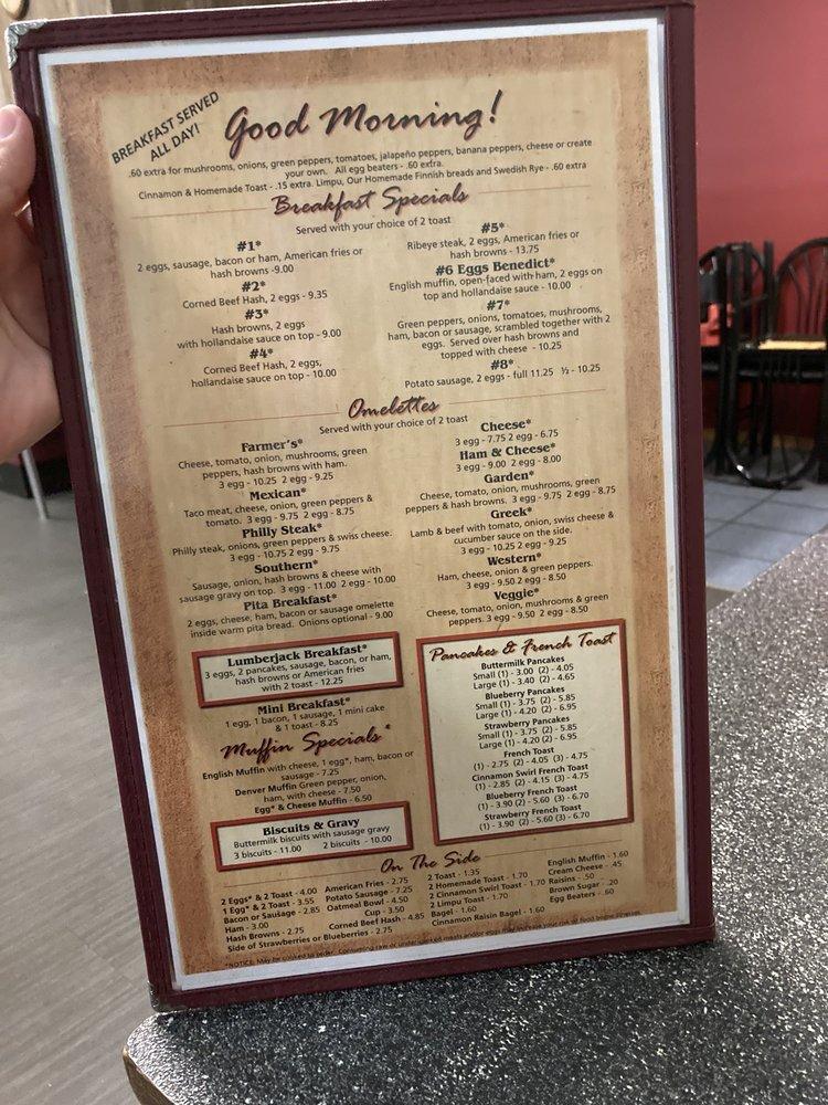 Menu at Buck's Restaurant, Ishpeming