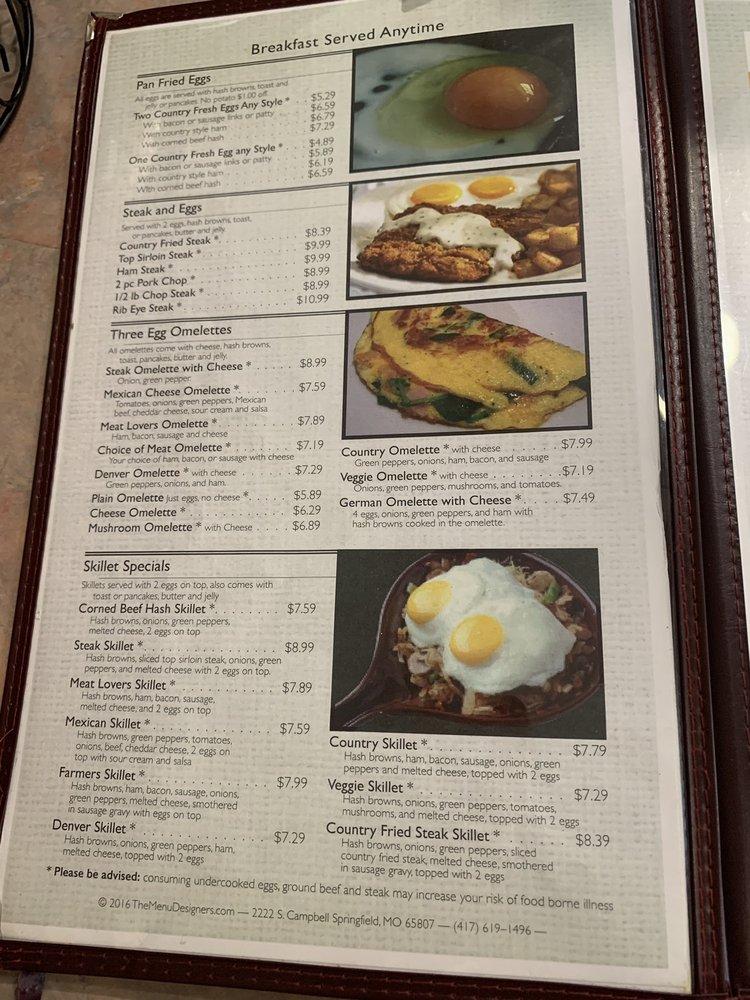 Menu at The Highway Restaurant, Albia, S Florence St
