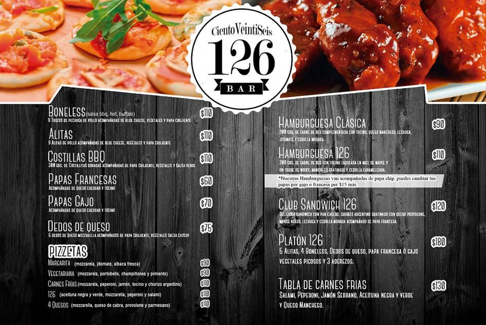 Carta de 126 Bar, Texcoco de Mora