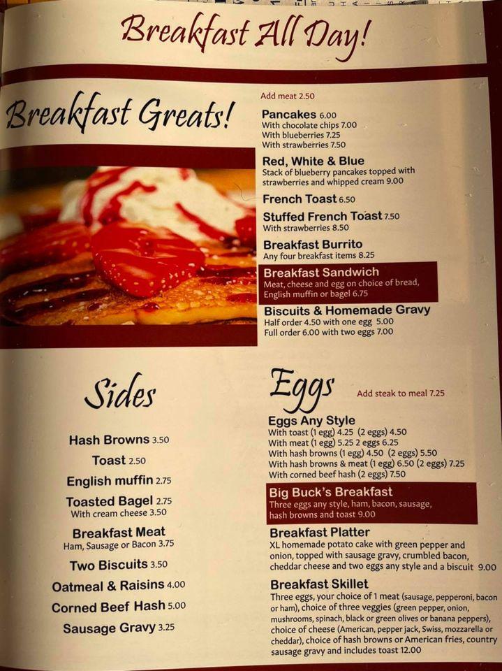 Menu at Deerfield Inn Restaurant & Catering, Deerfield Township