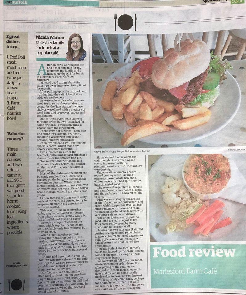 Menu at Farm cafe + shop, Wickham Market