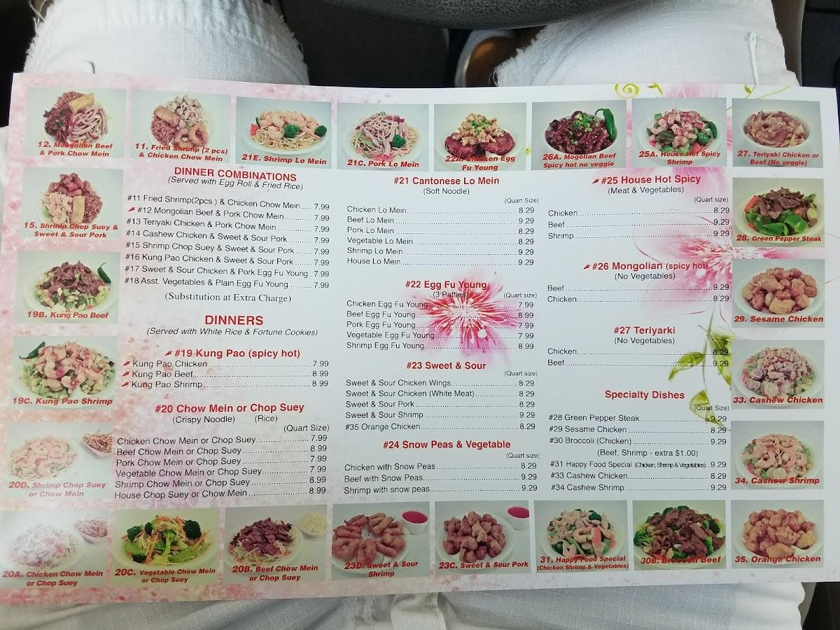 Menu at Happy Food restaurant, Phoenix, W Thomas Rd