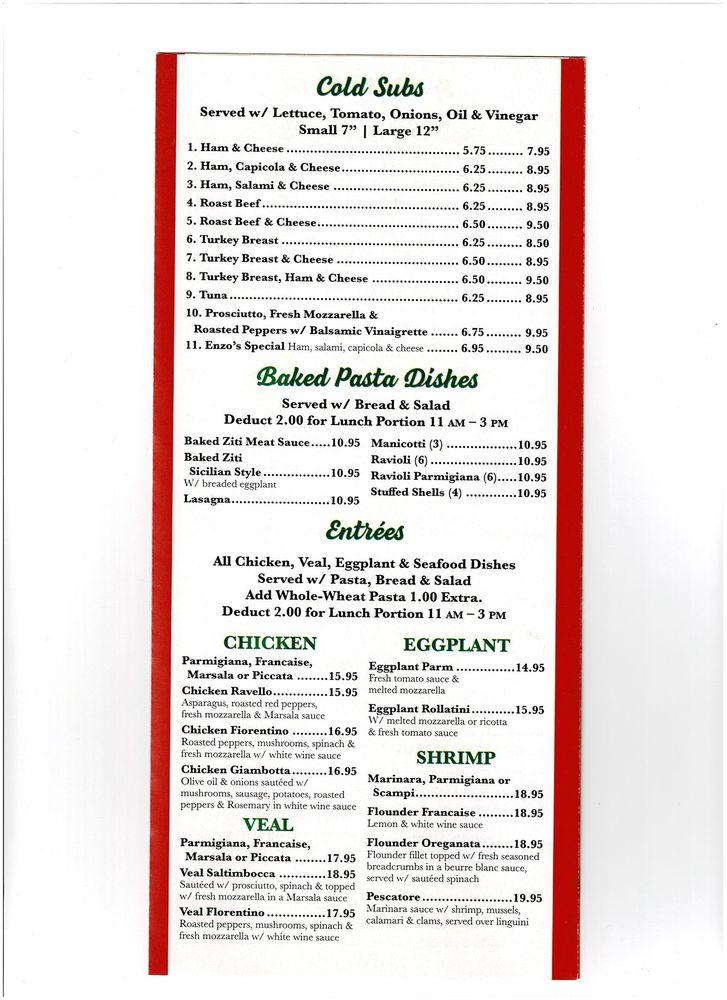 Enzo's New York Square in Elkton - Restaurant menu and reviews