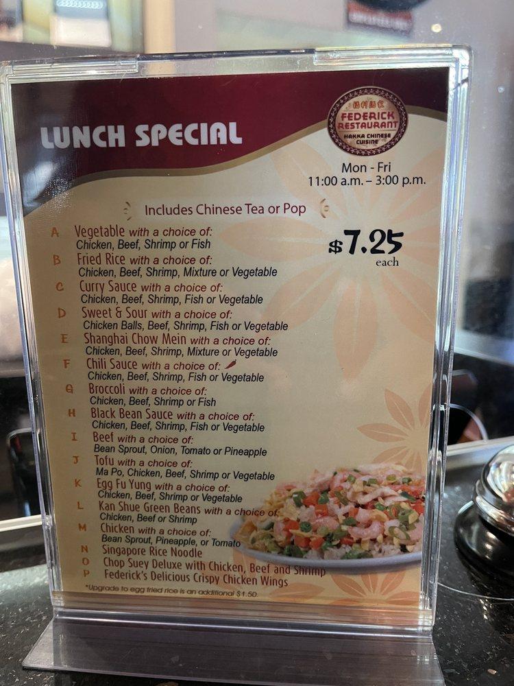 Menu at Federick Restaurant, Markham, 160 New Delhi Dr