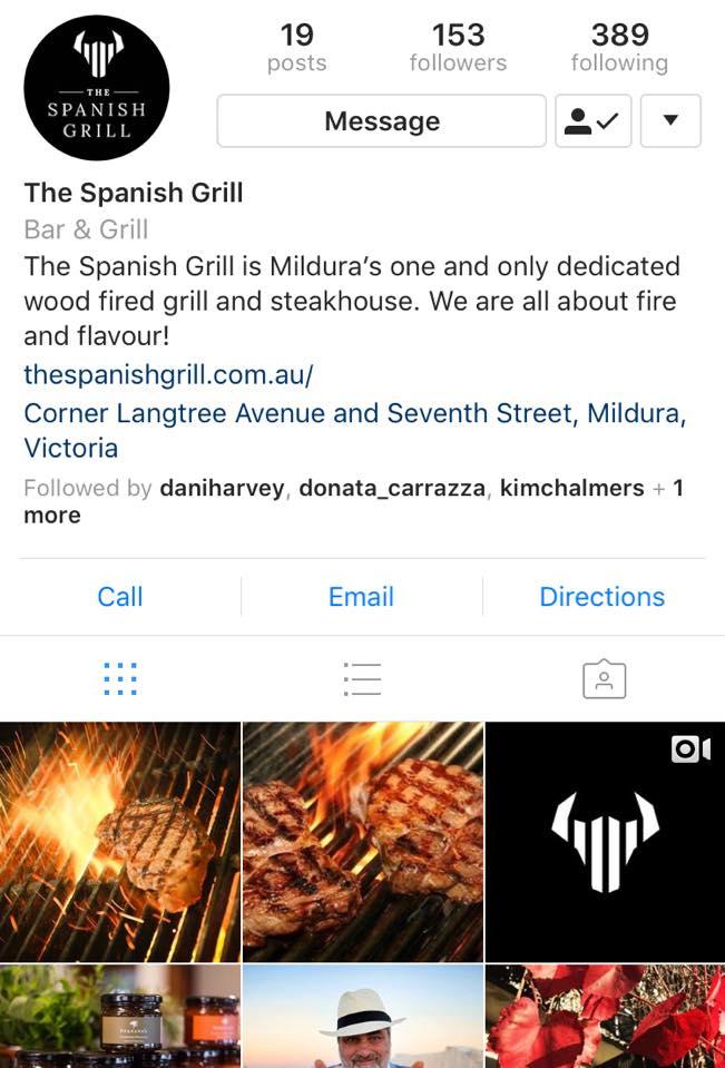 Carta del restaurante The Spanish Grill, Mildura