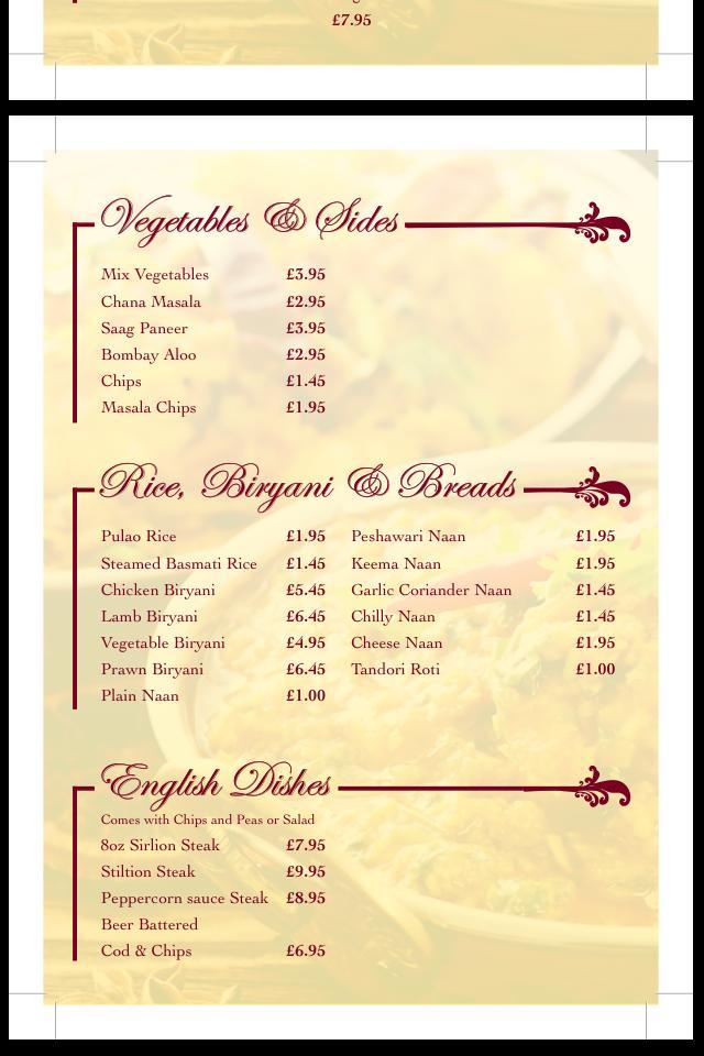 Menu at New Talbot pub & bar, Brierley Hill
