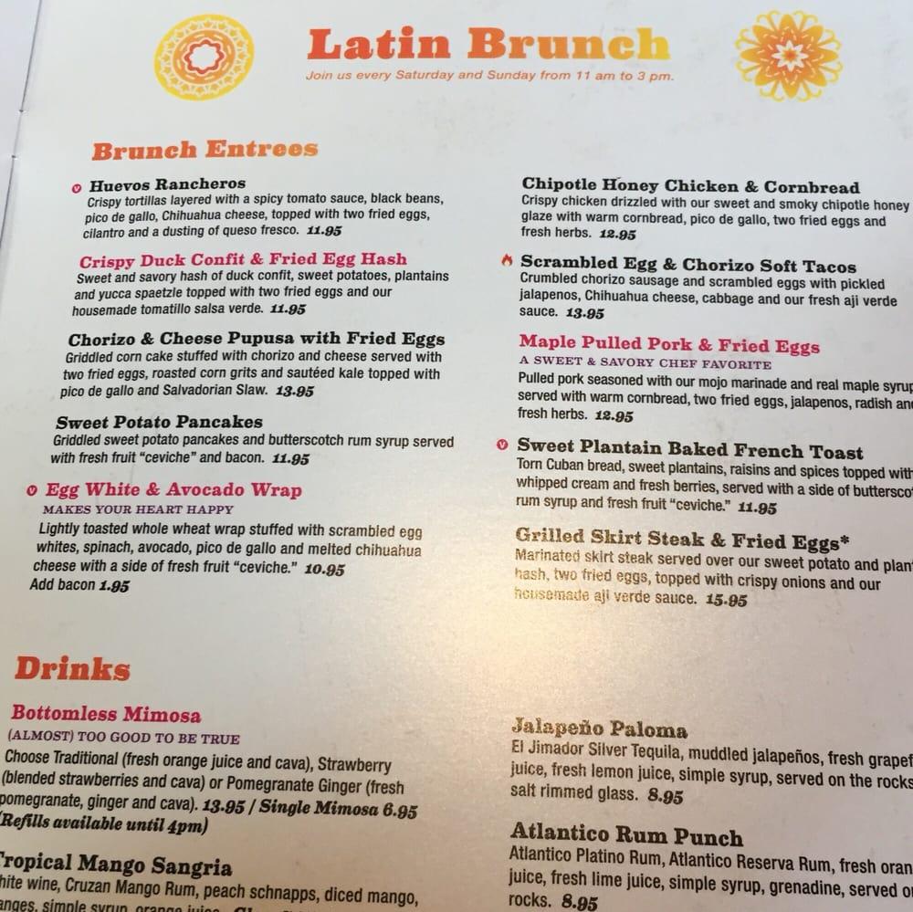 Menu at Paladar Latin Kitchen Cleveland restaurant, Woodmere