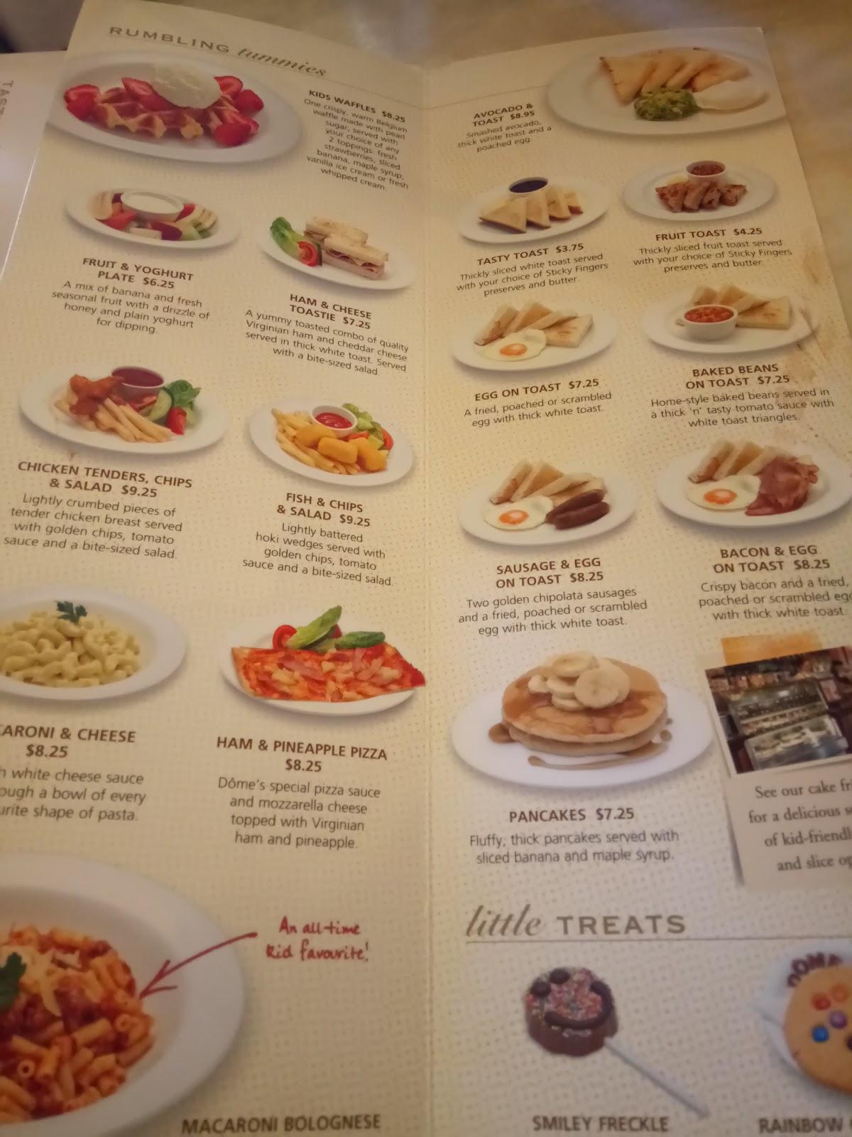 Menu at Dôme Café - Wanneroo restaurant, Wanneroo, Shopping Centre