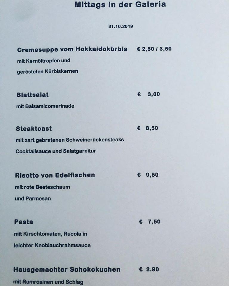 Speisekarte von Galeria Gastro OG pub & Bar, Villach