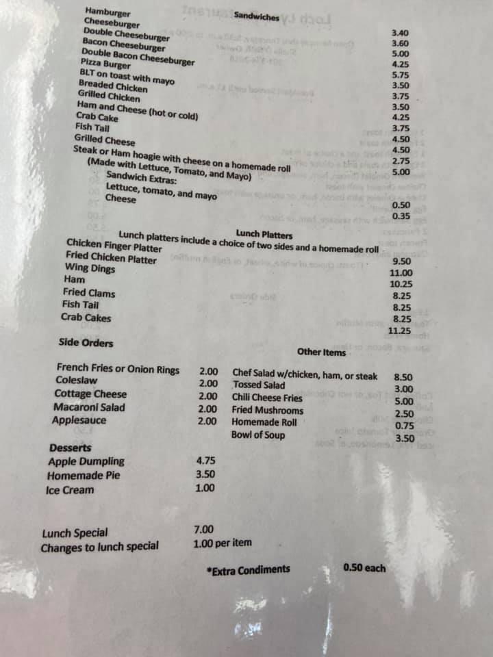 Menu at Loch Lynn Restaurant, Oakland, 1 E First Ave