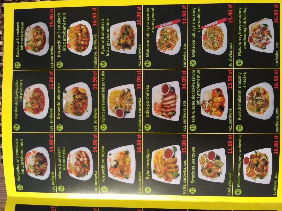 Menu at Long Yen restaurant, Wrocław, Bardzka 1C