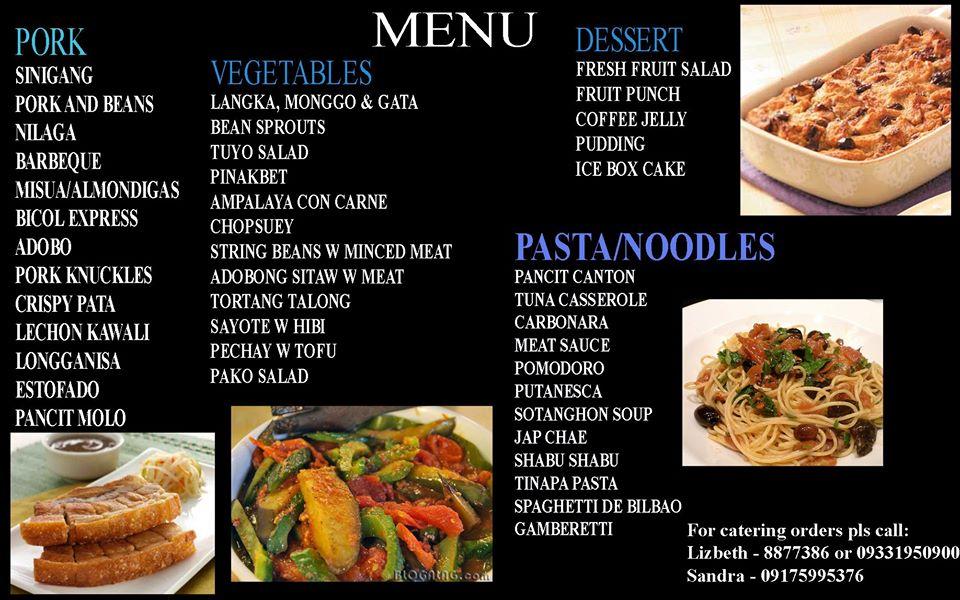 Menu at Mobile Chef restaurant, Makati