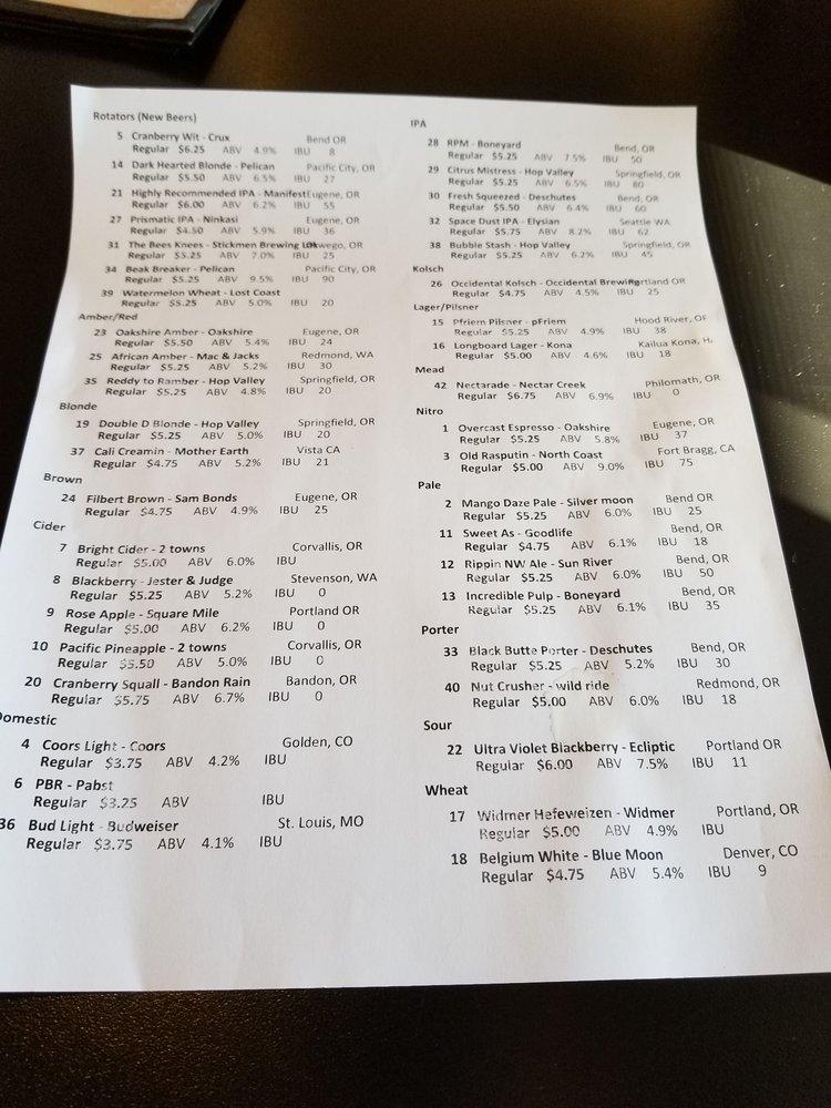 Menu at The Gateway Grill pub & bar, Springfield
