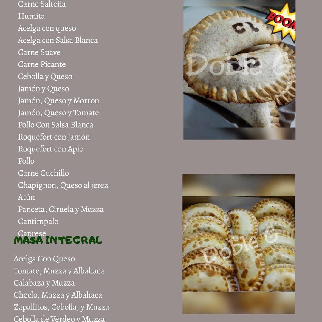 Menu at Doble G restaurant, Marcos Paz