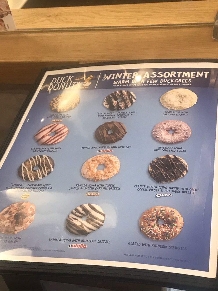 Menu at Duck Donuts restaurant, Suffolk, University Blvd