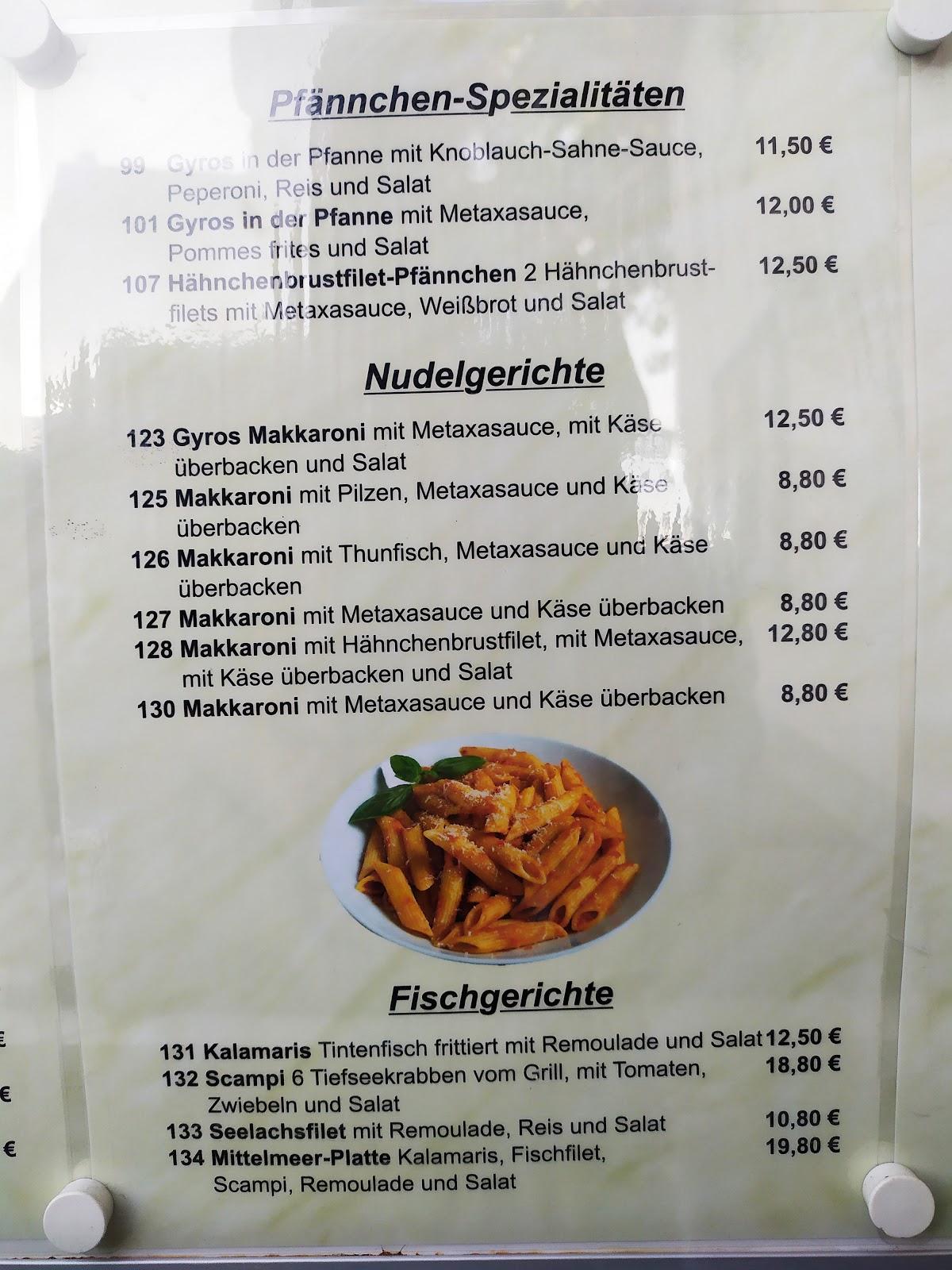 Speisekarte von Kos restaurant, Braunschweig