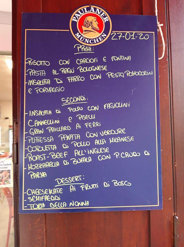 Menu at Manu Bar, San Donato Milanese