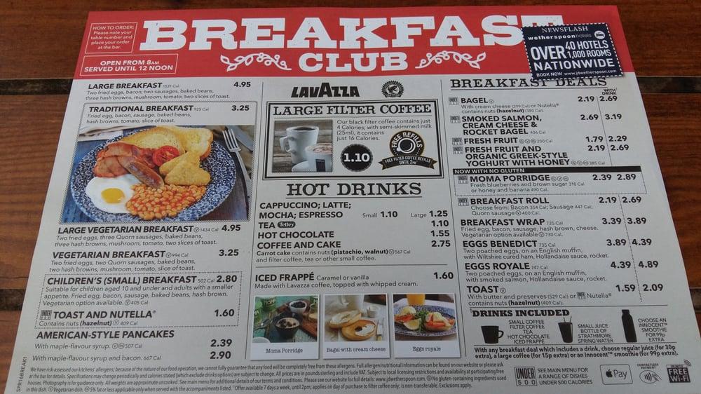 Menu at The Imperial - JD Wetherspoon pub & bar, Exeter
