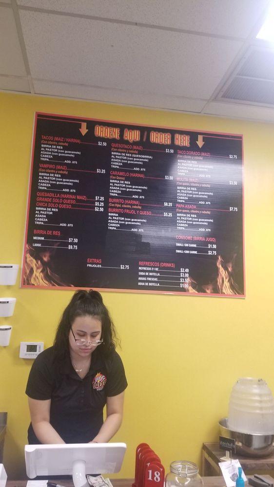 Menu at UNOS TACOS Y BIRRIA restaurant, Phoenix