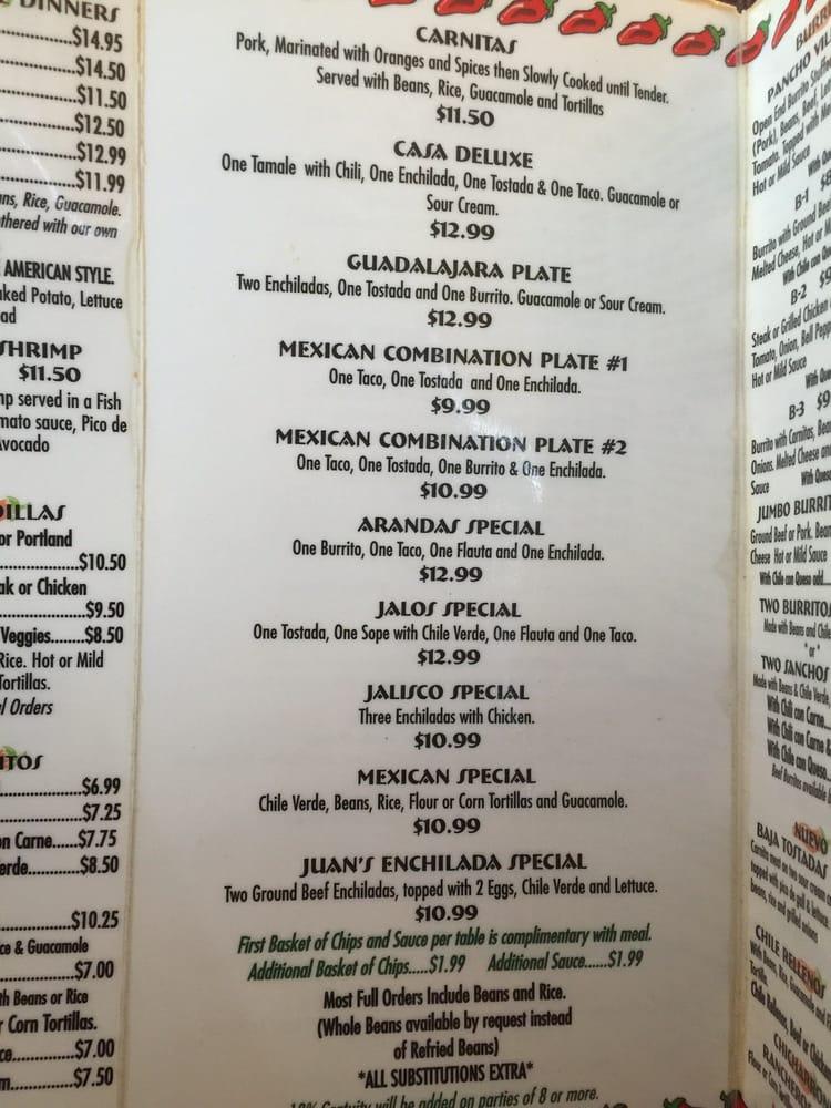 Carta del restaurante Casa Martinez, Derby, 204 W Greenway St