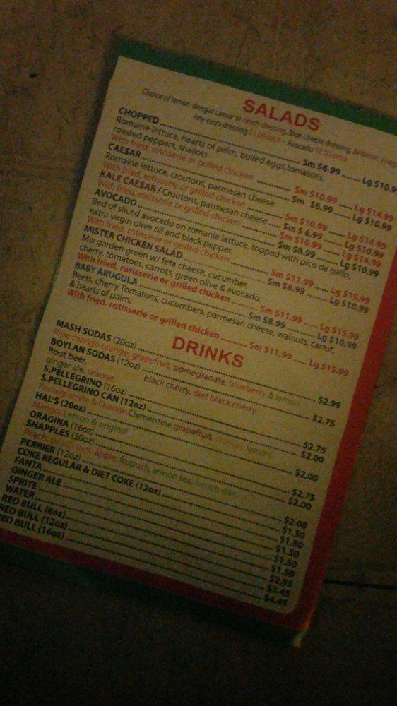 Menu at Mister Chicken 2 fast food, New York City