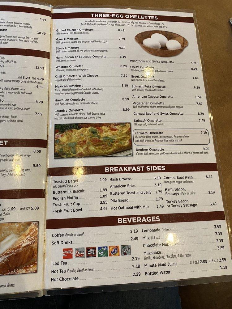 Menu at Novi Coney Island restaurant, Novi