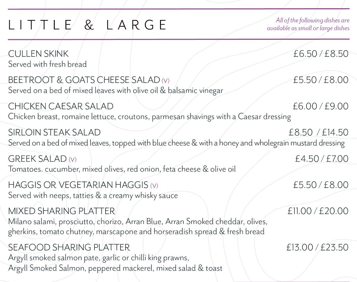 Menu at The Lorne Dunoon pub & bar, Dunoon
